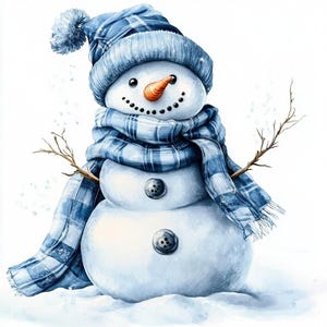 25 Christmas Snowman Digital Clipart | High-resolution | Festive & Cute ...