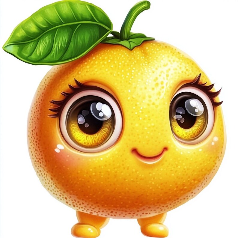 25 Cute Lemon Digital Clipart High-resolution Fun & Colorful Designs ...