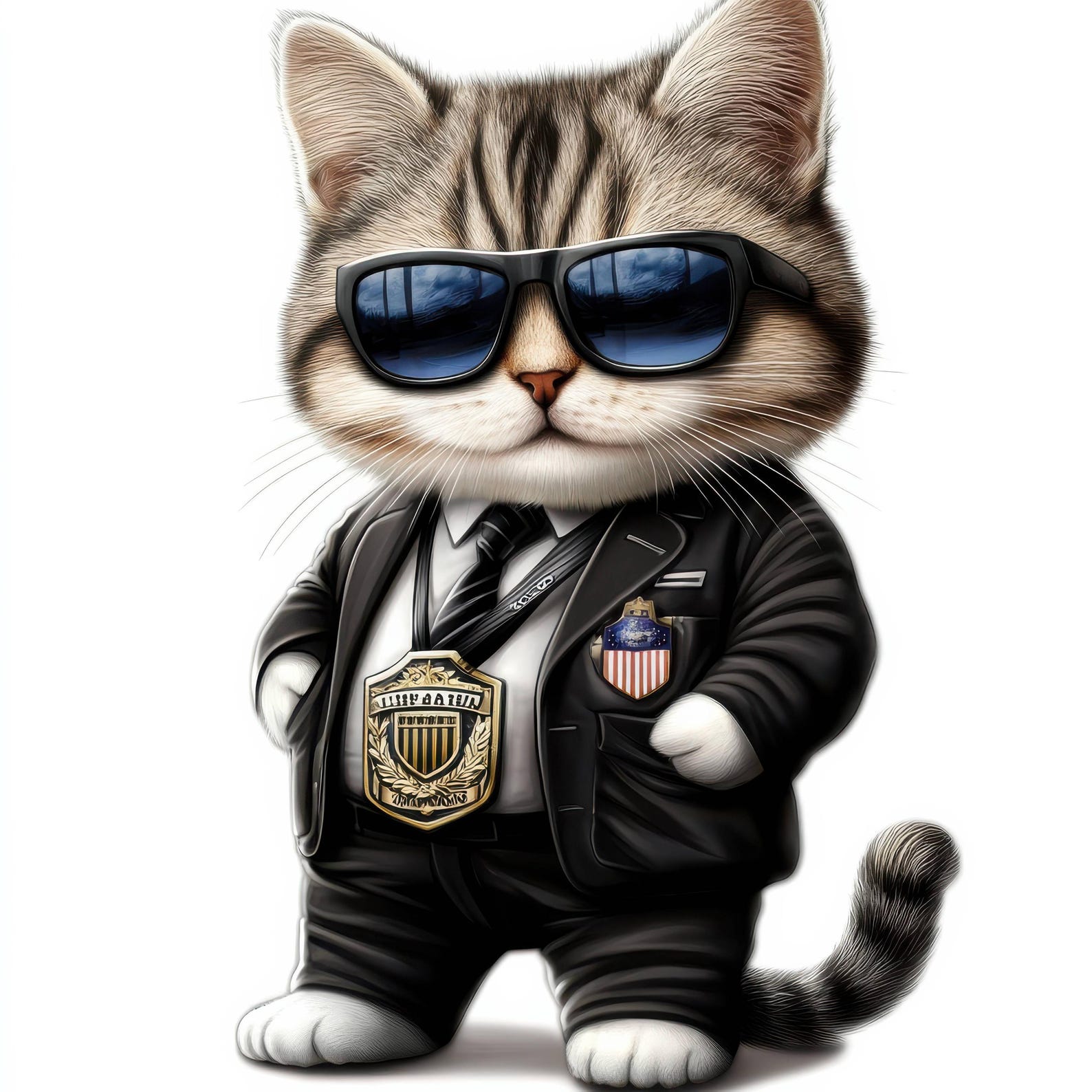 19 FBI Cat Clipart | Sleek FBI Cat Illustrations for Journals Jpg ...