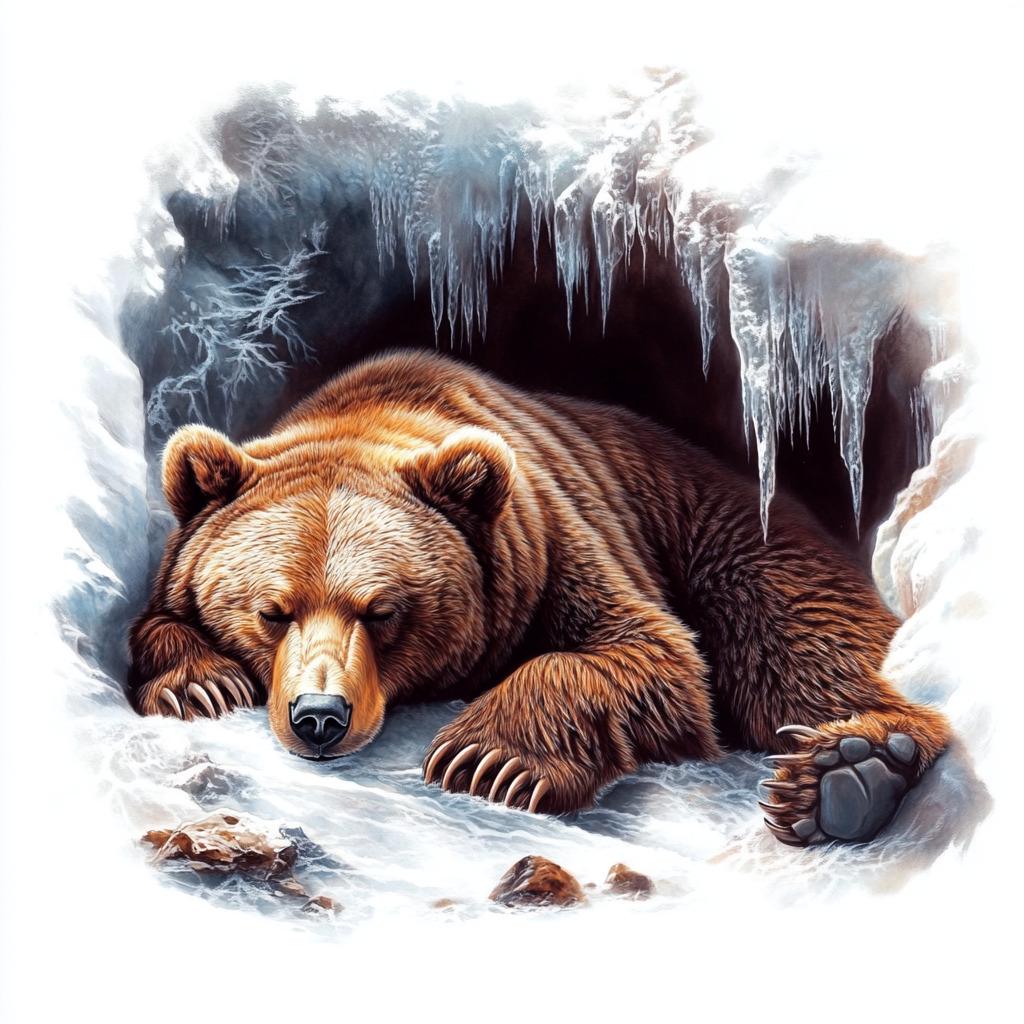 25 Hibernating Bear Digital Clipart | High-resolution | Cozy Nature ...