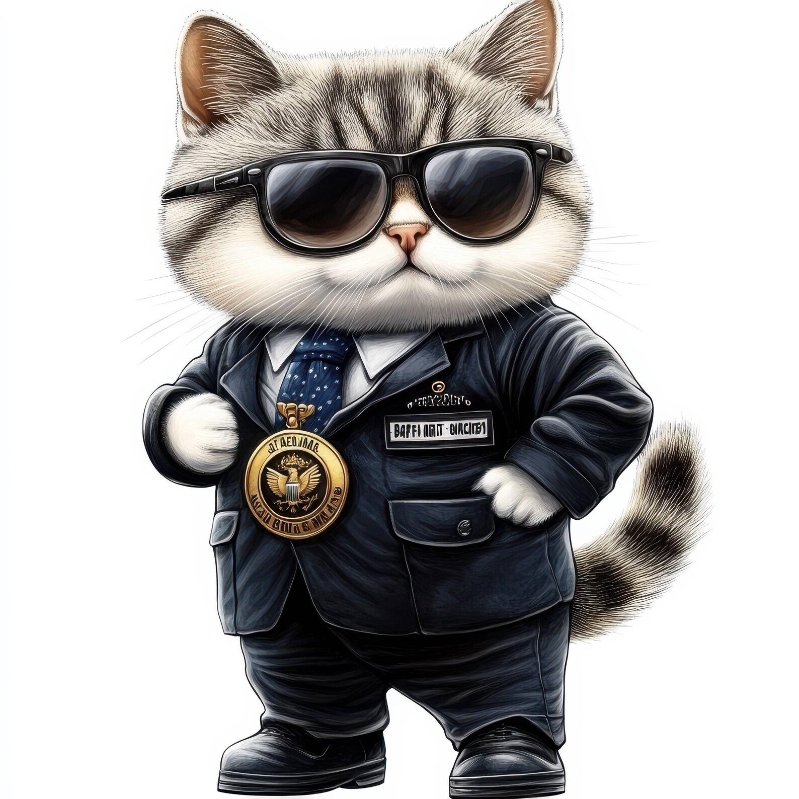 19 FBI Cat Clipart | Sleek FBI Cat Illustrations for Journals Jpg ...