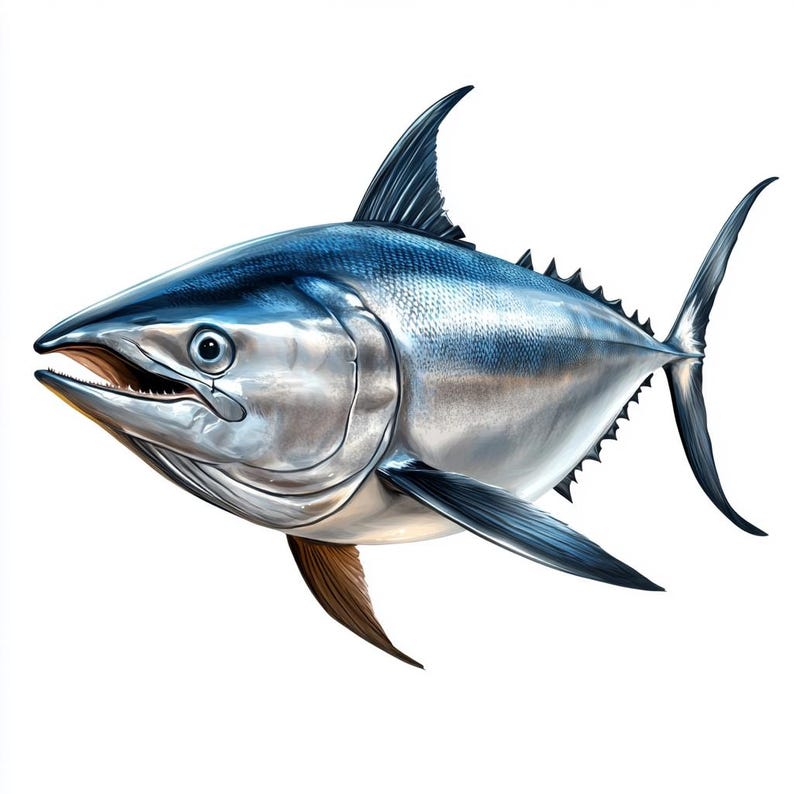 25 Tuna Fish Digital Clipart | High-resolution | Seafood & Nature ...