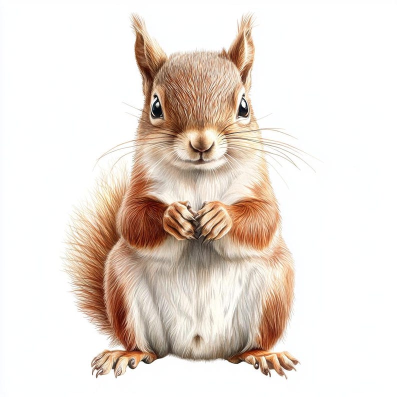 25 Cute Squirrel Digital Clipart High-resolution Fun & Nature-inspired ...