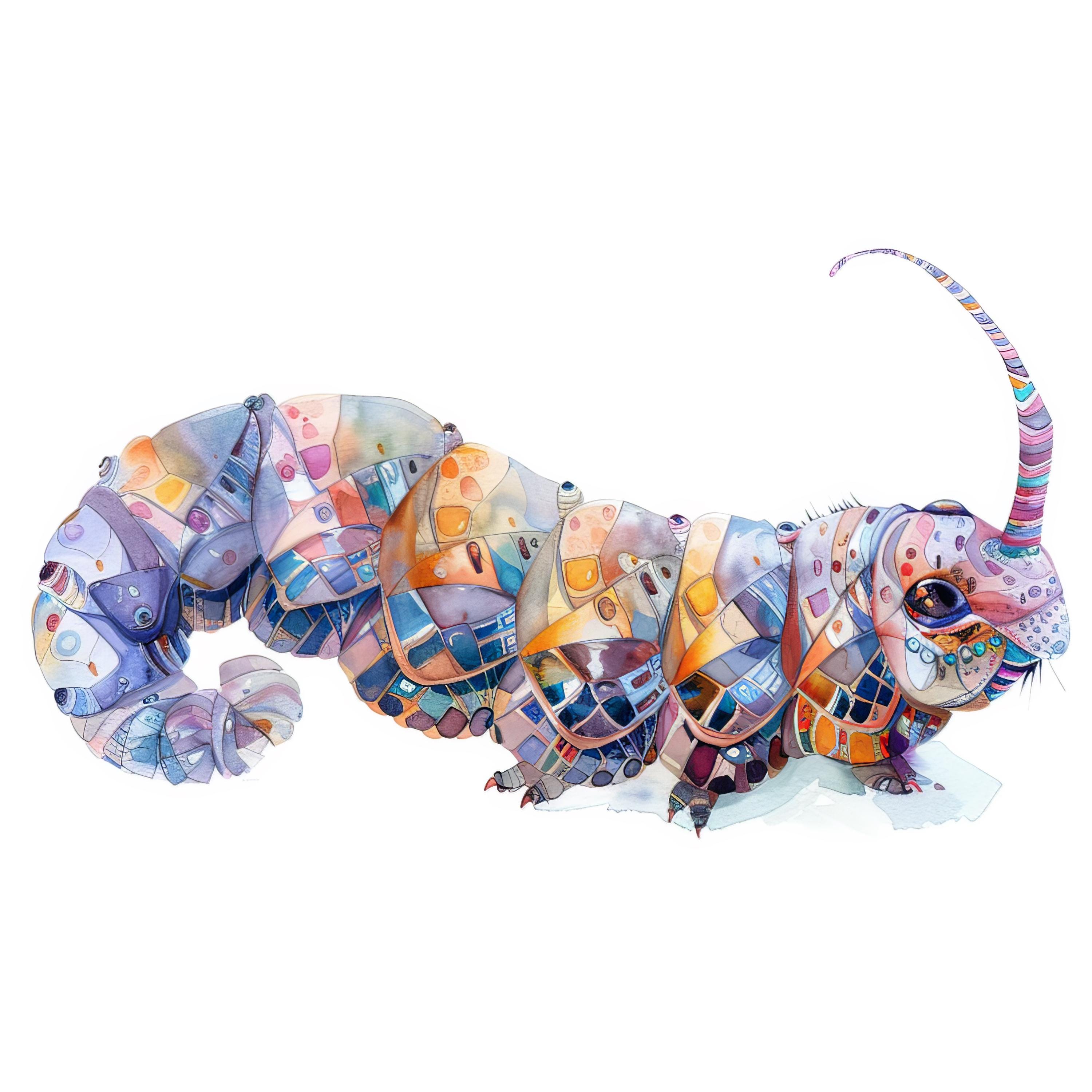 50 Watercolor Caterpillar Clipart PNG Bundle - - Personal and ...