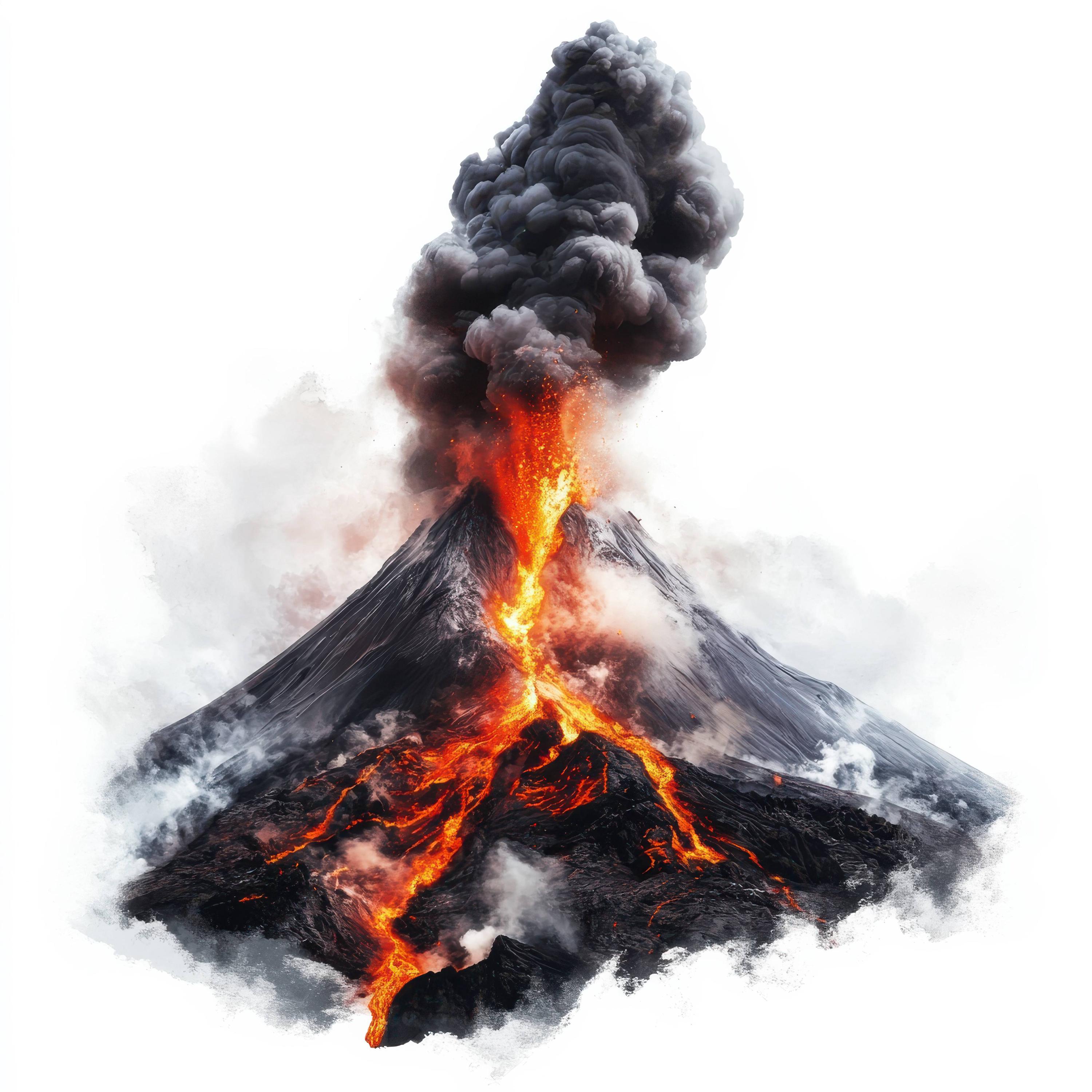 14 Erupting Volcano Clipart Explosive Volcano Illustrations for ...