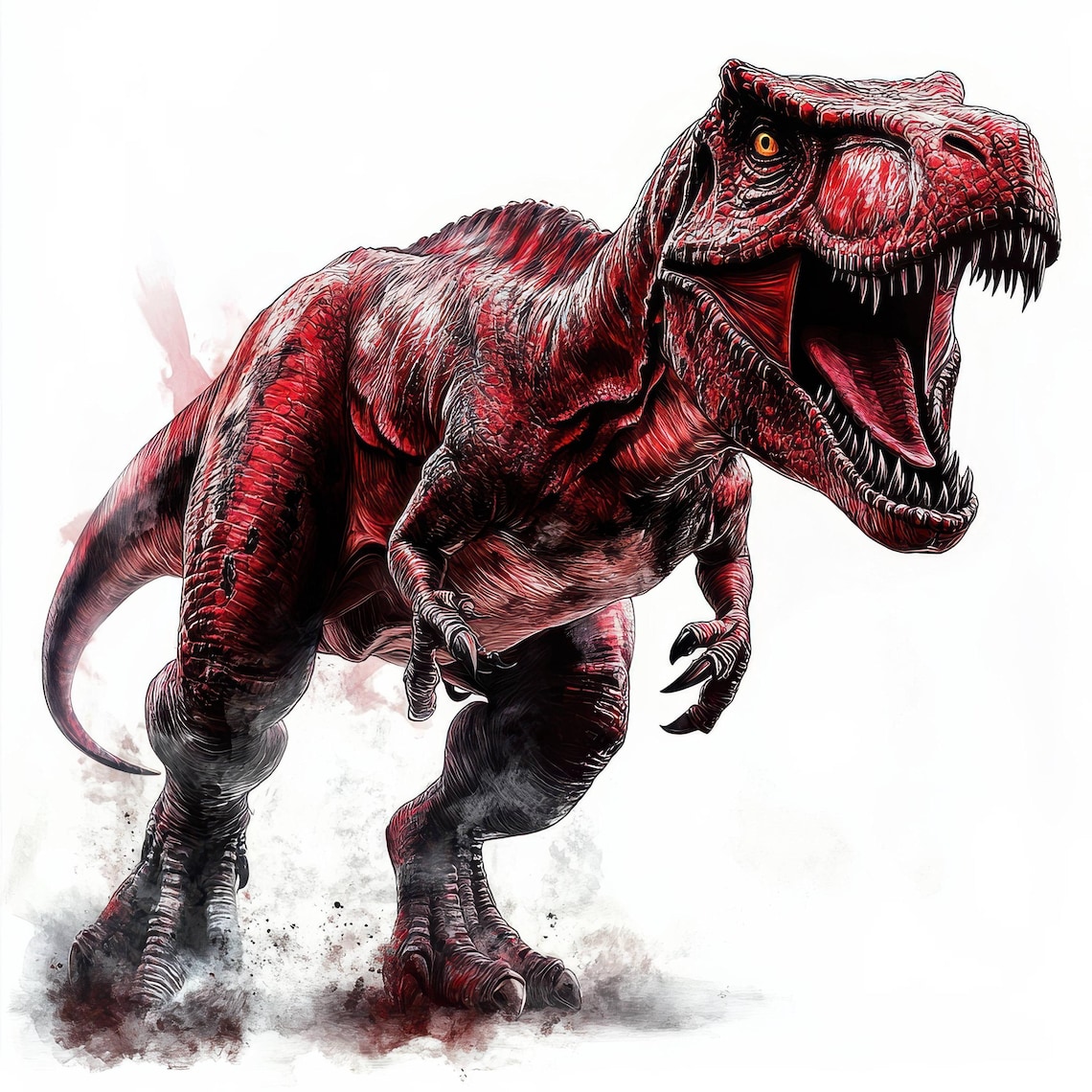 15 Dinosaur Clipart | Ferocious Dinosaur Watercolor Illustrations for ...
