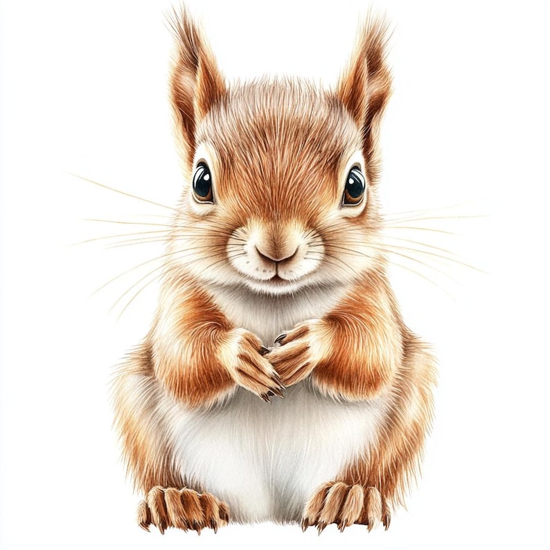 25 Cute Squirrel Digital Clipart High-resolution Fun & Nature-inspired ...