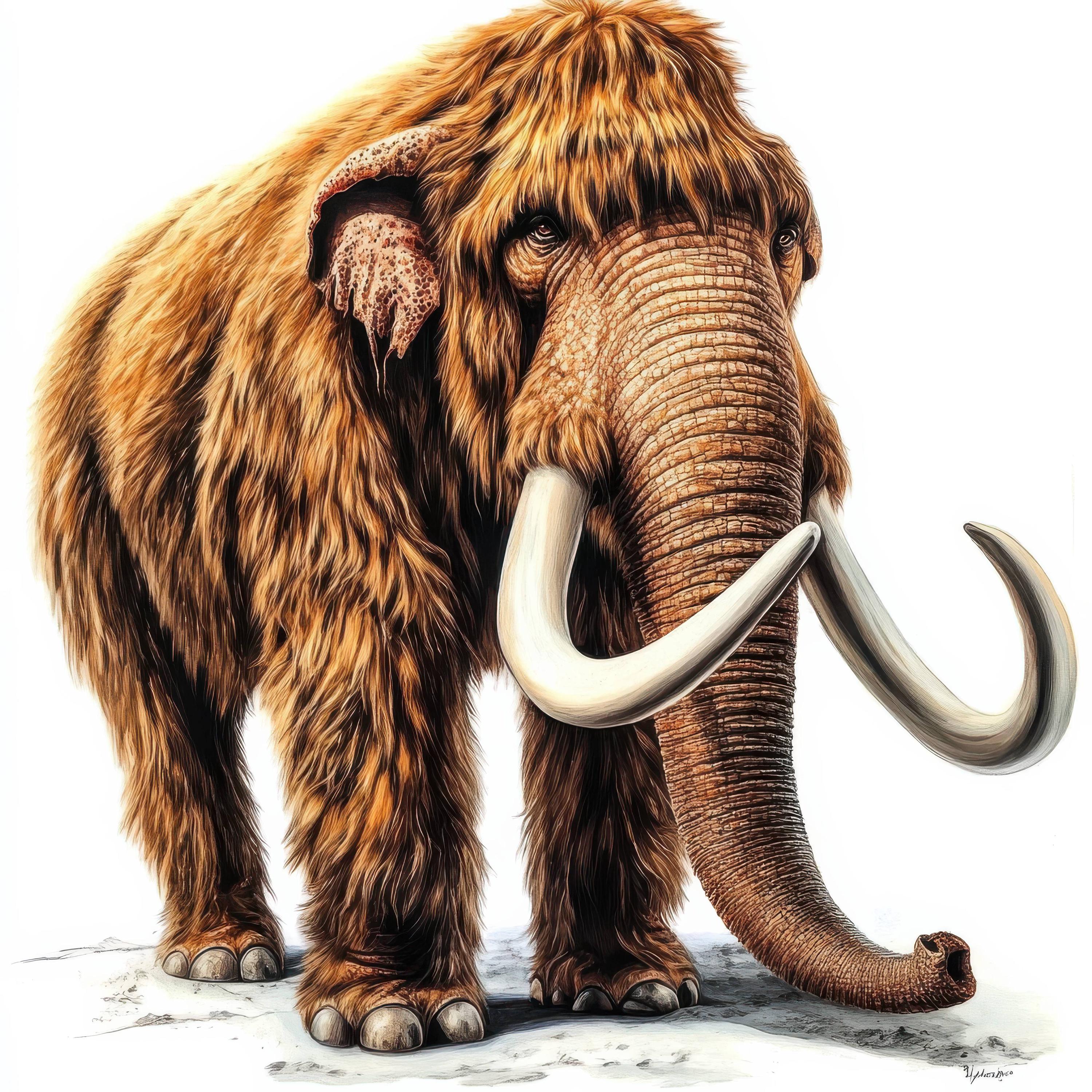 17 Woolly Mammoth Clipart | Majestic Ice Age Animal Illustrations for ...