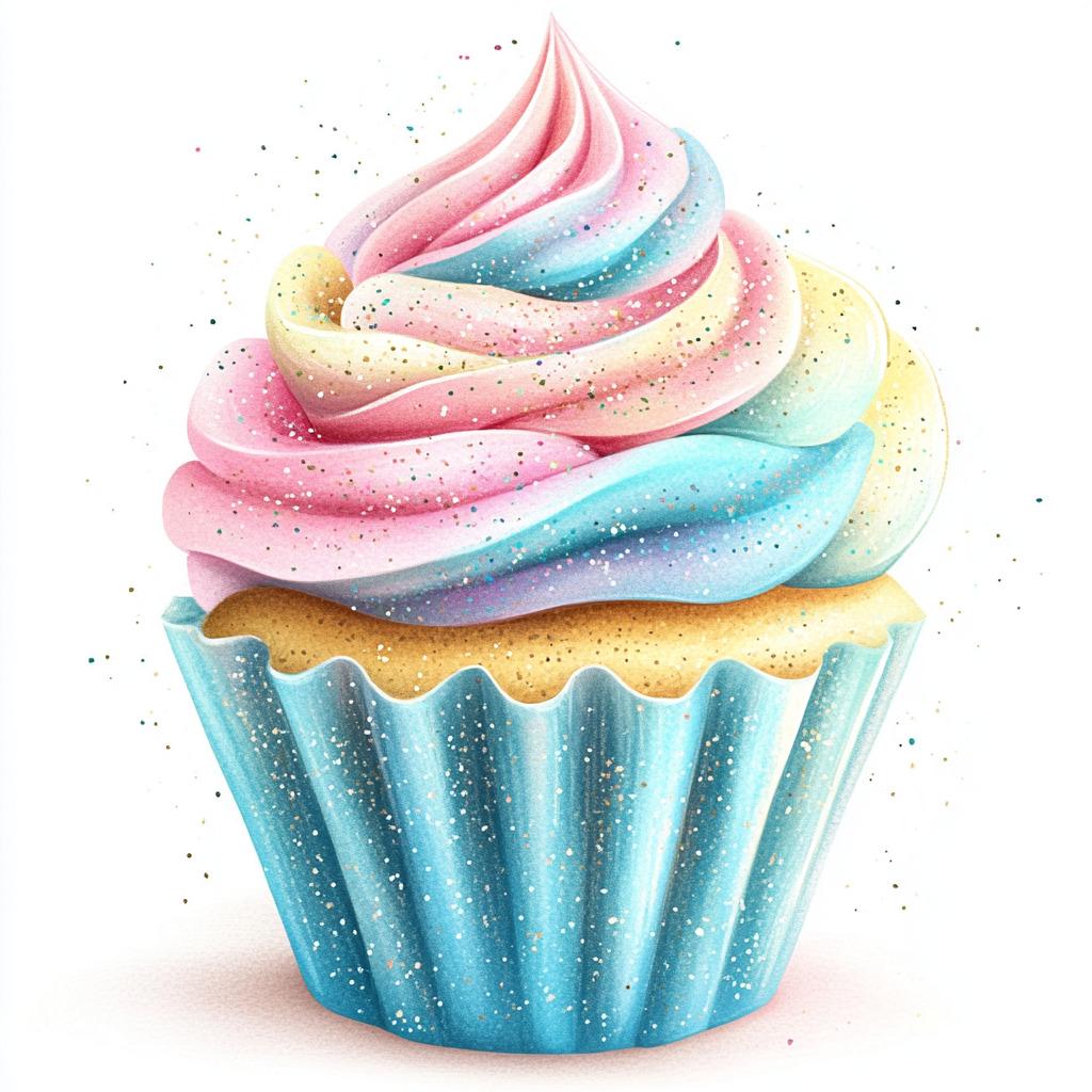 25 Sprinkled Cupcake Digital Clipart | High-resolution | Fun Designs ...