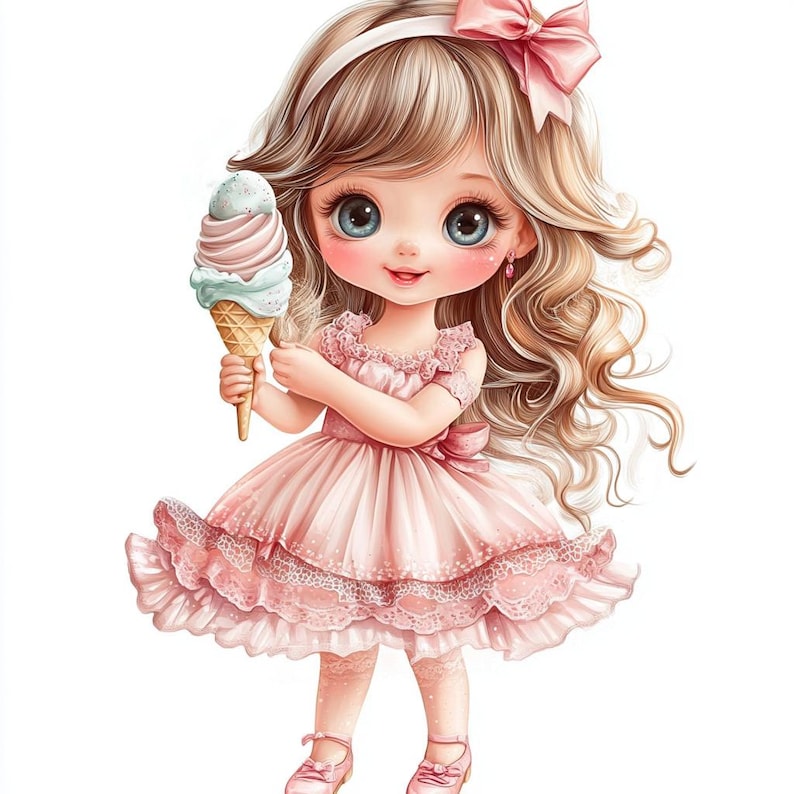 25 Little Girl Digital Clipart | High-resolution | Adorable & Elegant ...