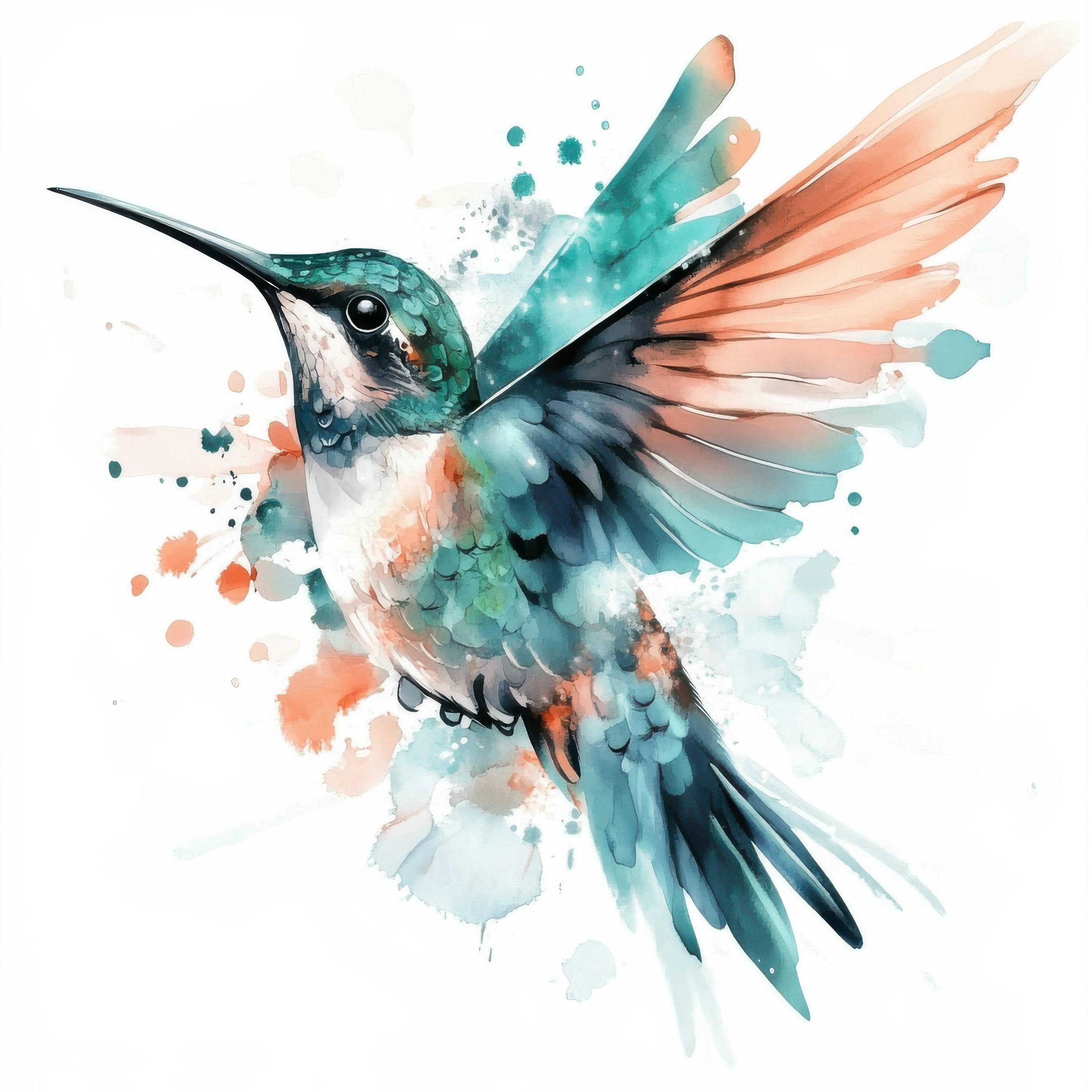 15 Watercolor Hummingbird Clipart – Elegant Hummingbird Watercolor Jpgs ...