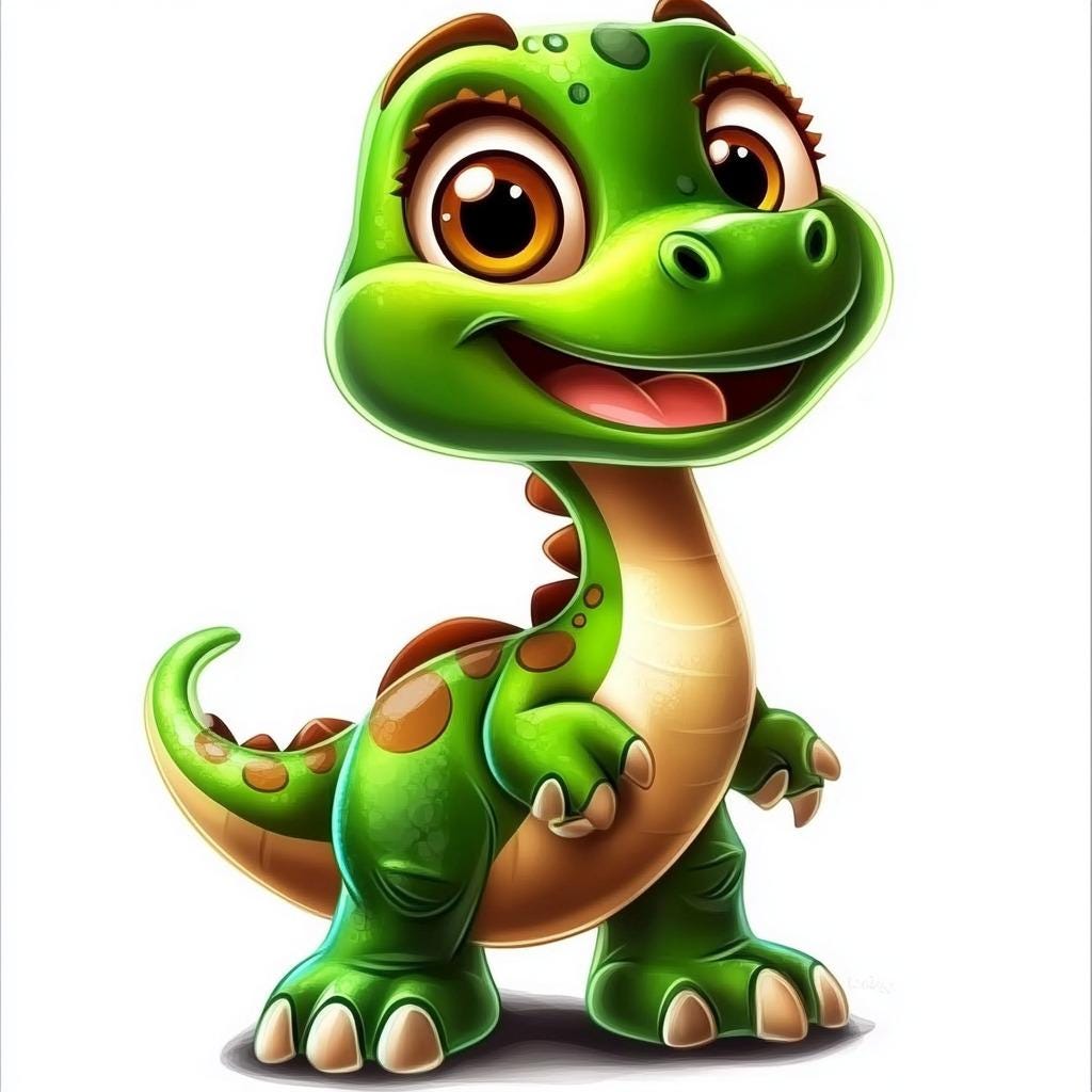 25 Cute Dinosaur Digital Clipart | High-resolution | Fun & Adorable ...