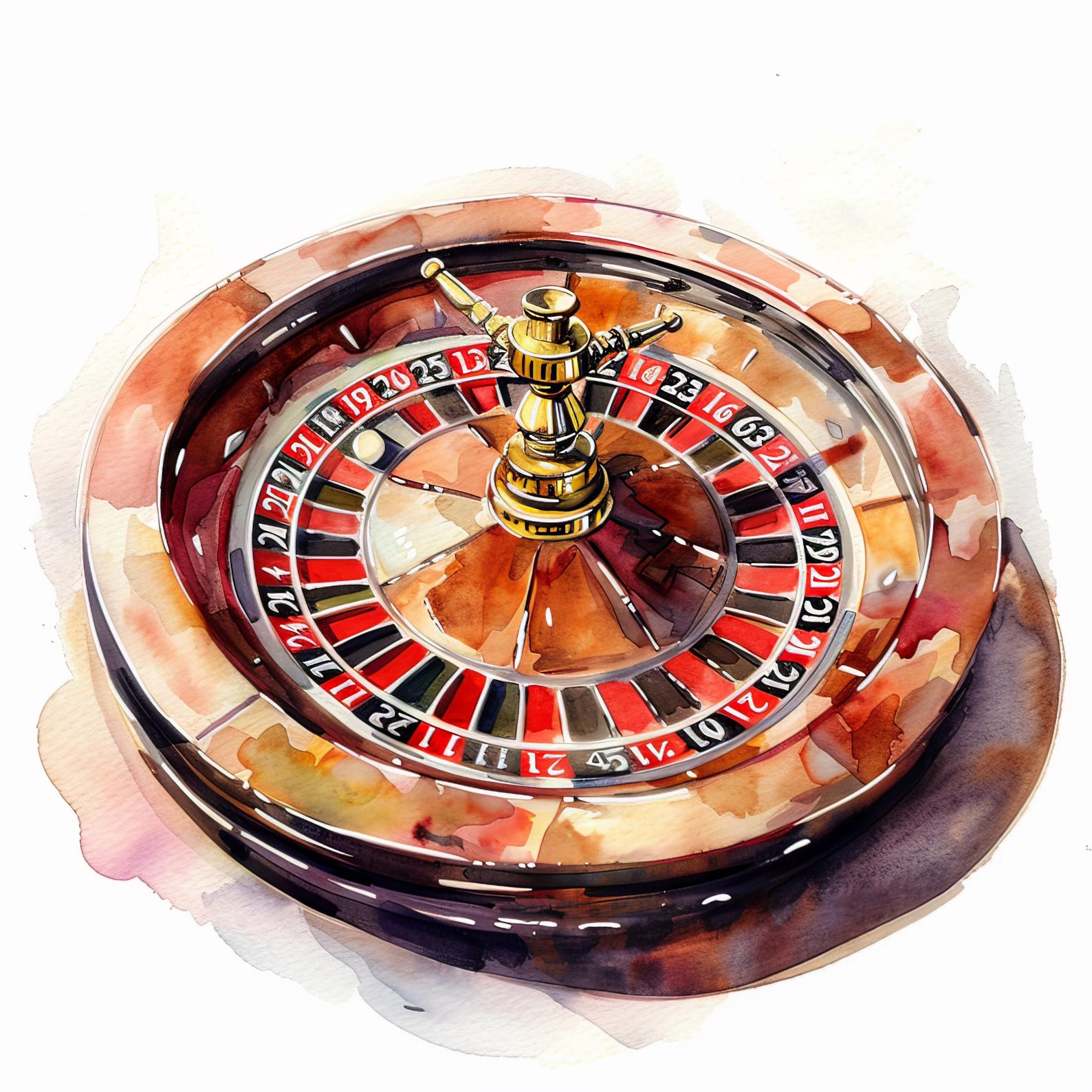 Roulette Clipart 50 High Res Watercolor Jpg Junk Journals , Card Making ...