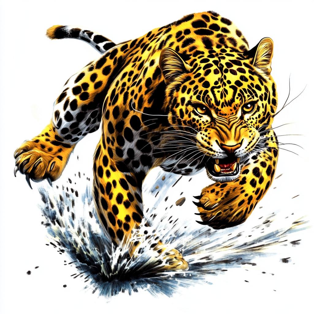 25 Angry Leopard Digital Clipart | High-resolution | Bold Designs for ...