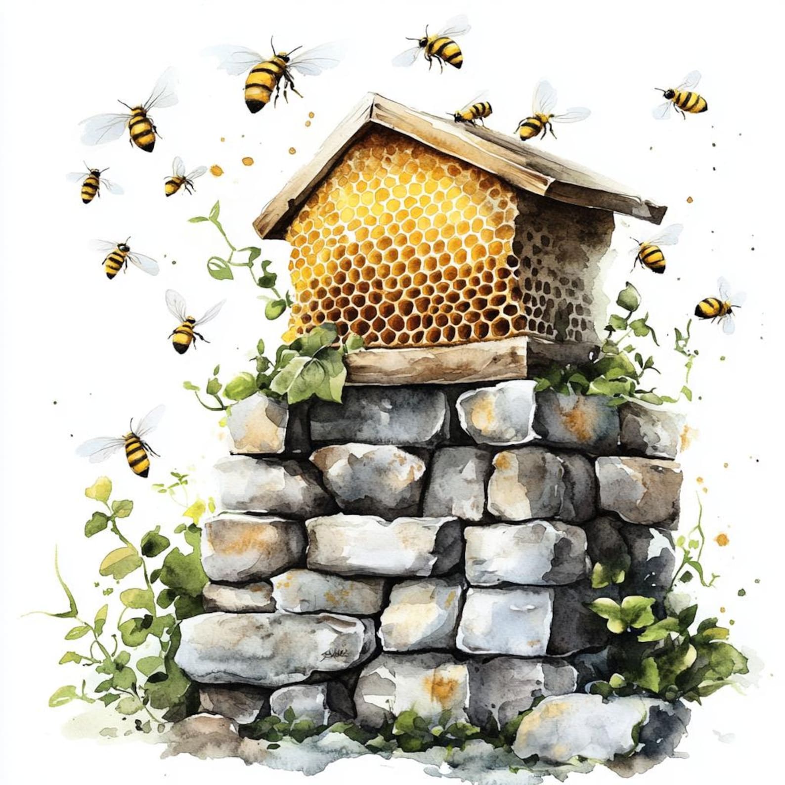 25 Beehive Digital Clipart | High-resolution | Natural Designs for Card ...