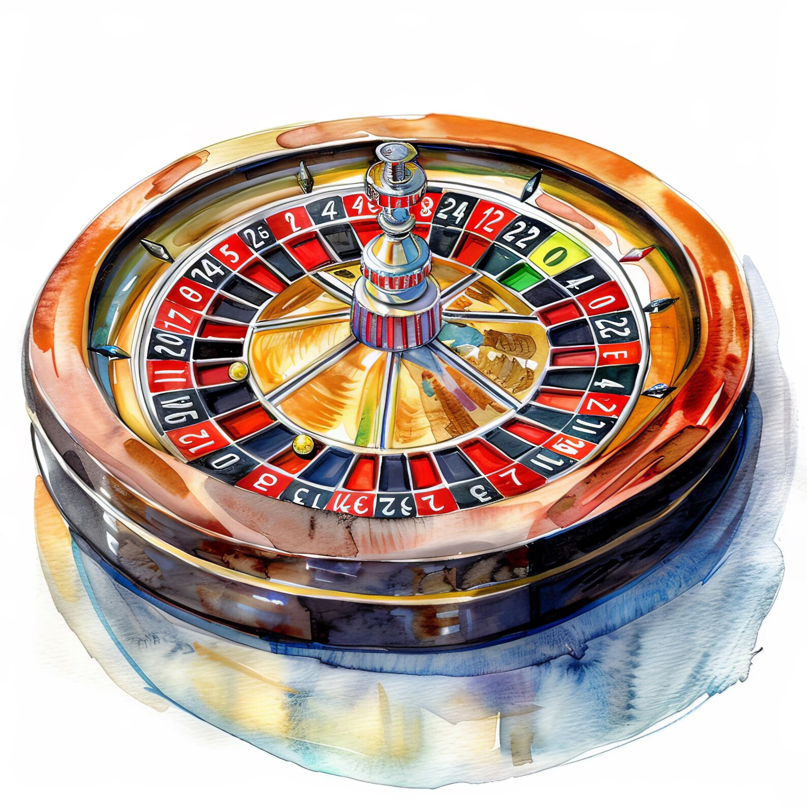 Roulette Clipart 50 High Res Watercolor Jpg Junk Journals , Card Making ...