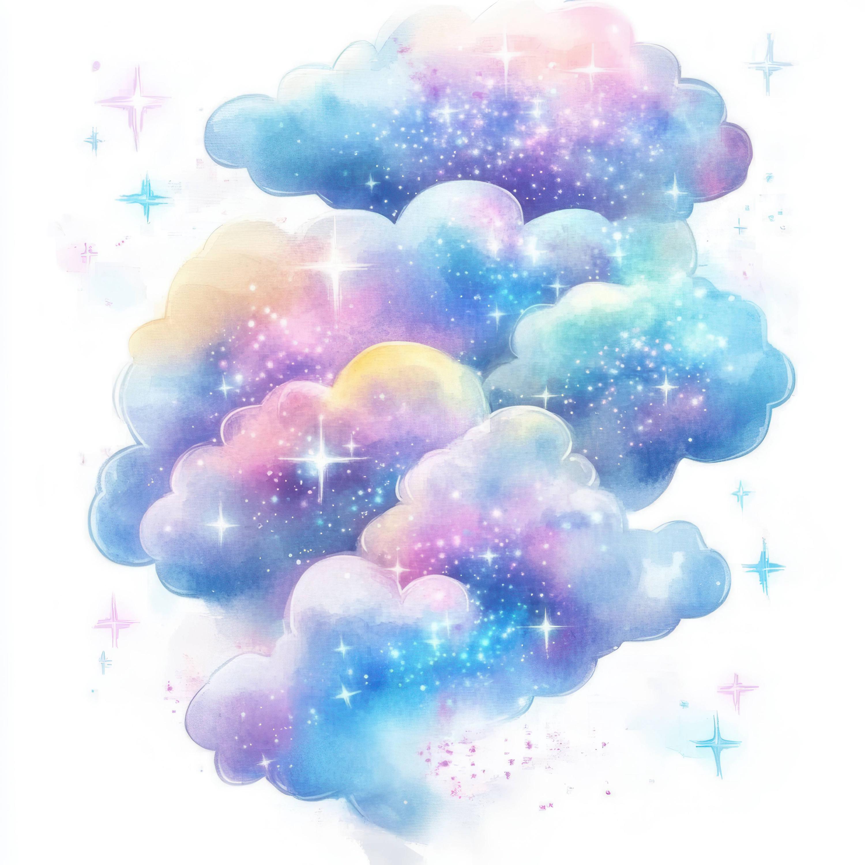13 Starry Night Clipart | Dreamy Watercolor Starry Night Illustrations ...