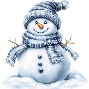 25 Christmas Snowman Digital Clipart | High-resolution | Festive & Cute ...