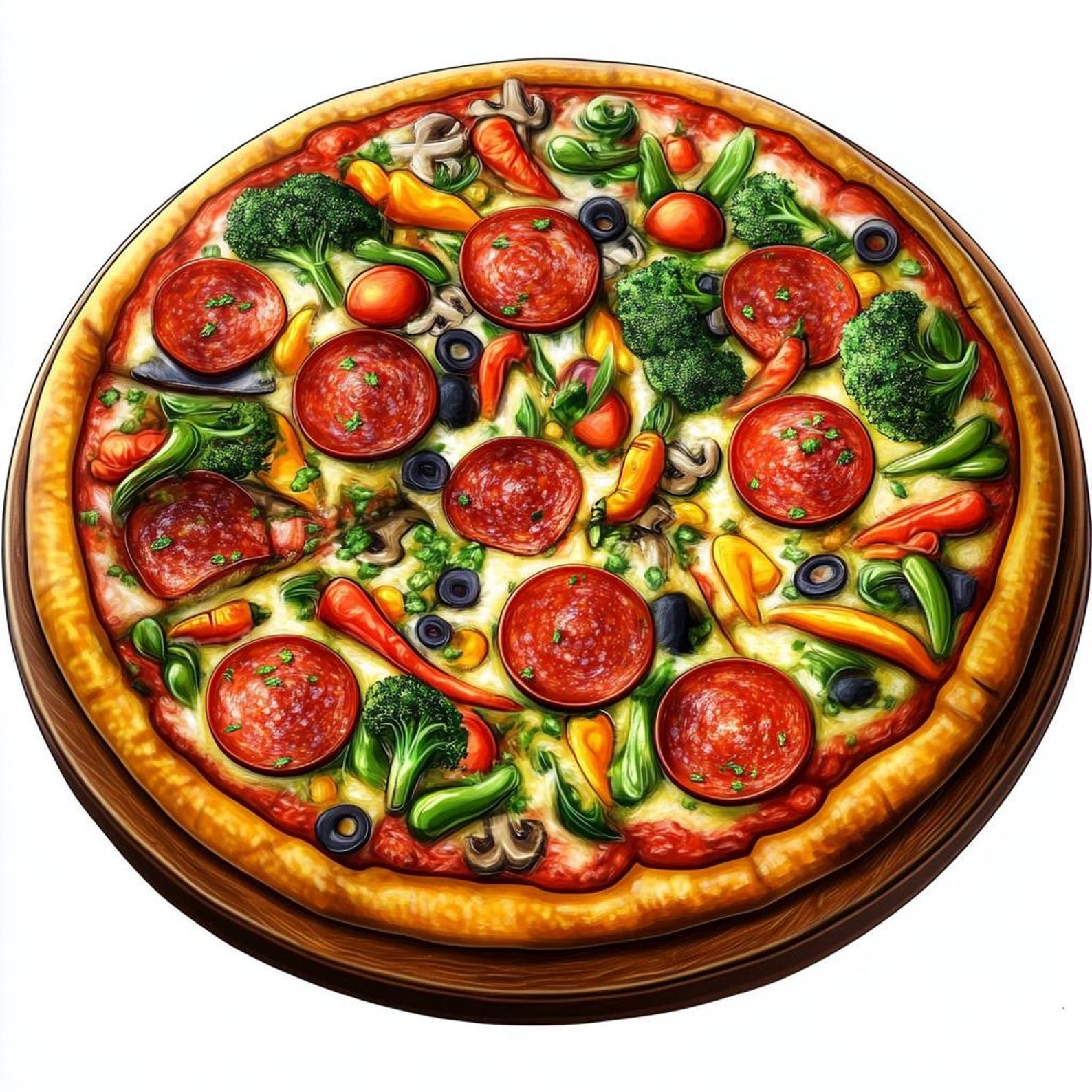 25 Pizza Digital Clipart | High-resolution | Fun & Tasty Designs for ...
