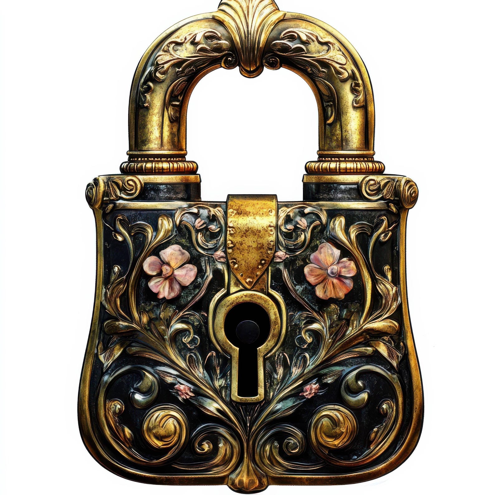 23 Victorian Lock Clipart | Antique Victorian Lock Watercolor ...