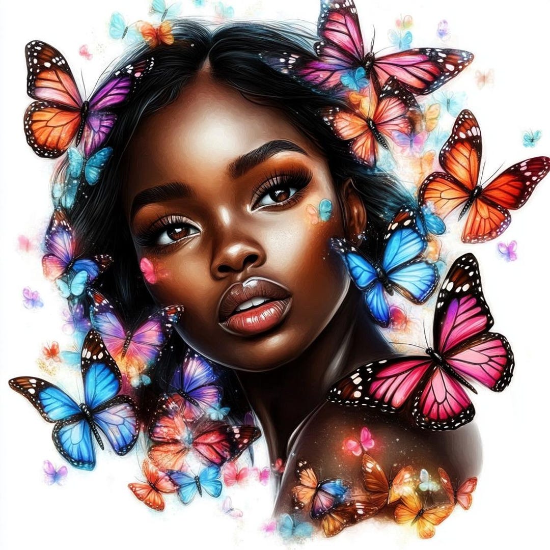 25 Melanin Girl Digital Clipart | High-resolution | Empowering Artistic ...