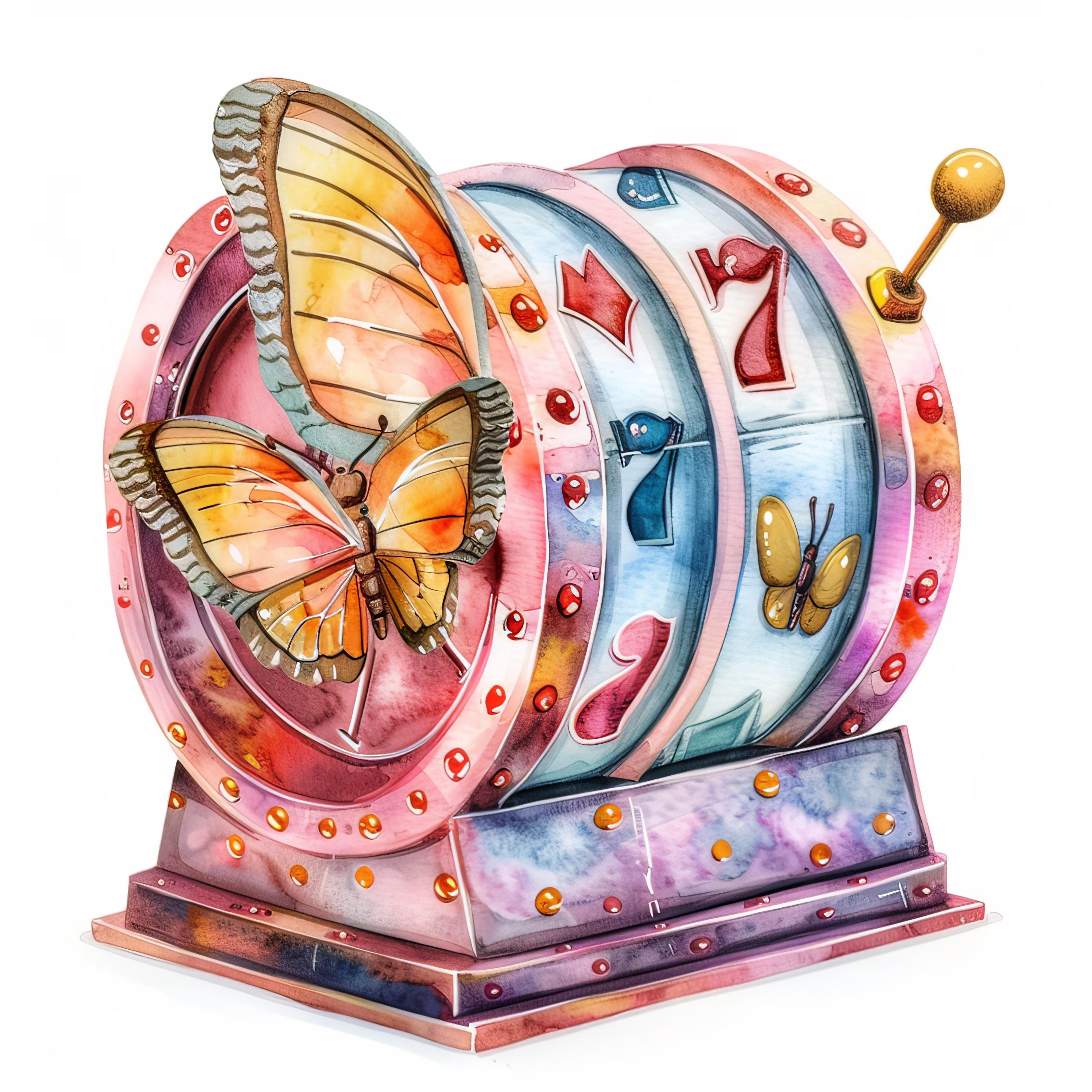 Classic Slot Machines Clipart 25 High Res Watercolor JPG Junk Journals ...