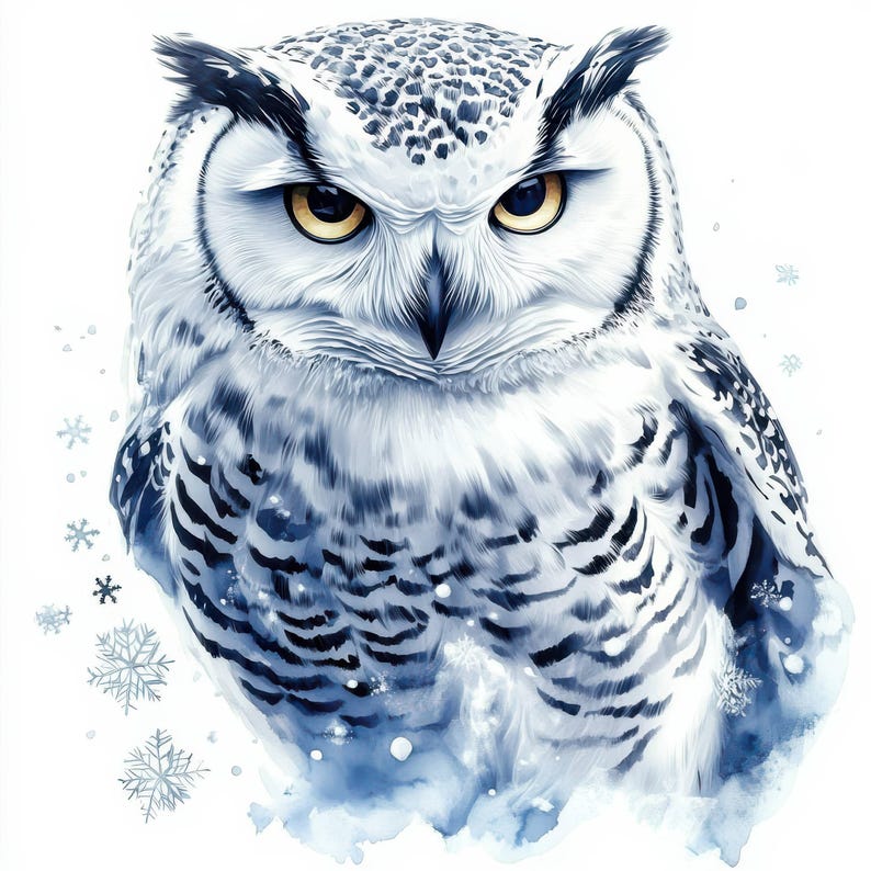 15 Snowy Owl Clipart | Majestic Winter Owl Illustrations for Nature ...