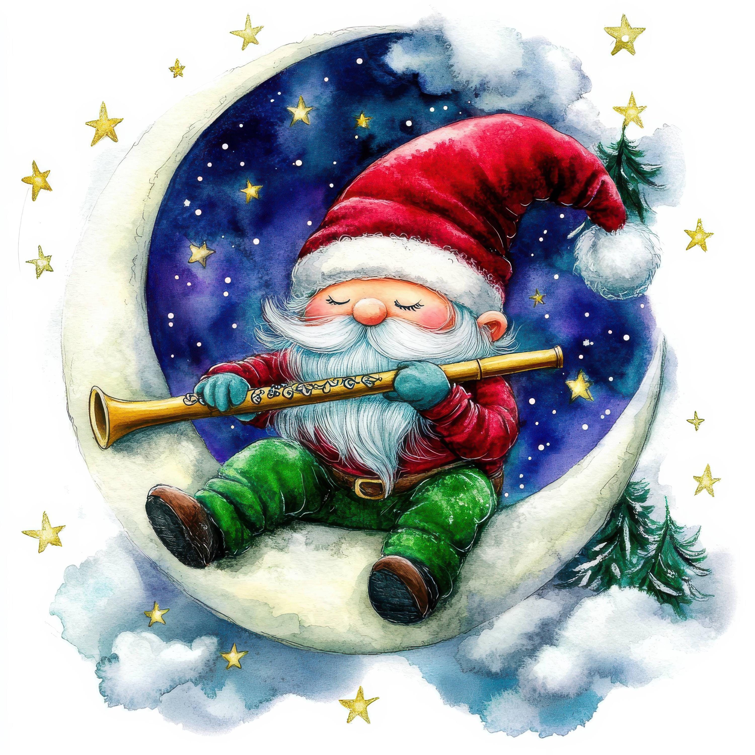 16 Christmas Gnome Clipart | Festive Holiday Gnome Illustrations for ...