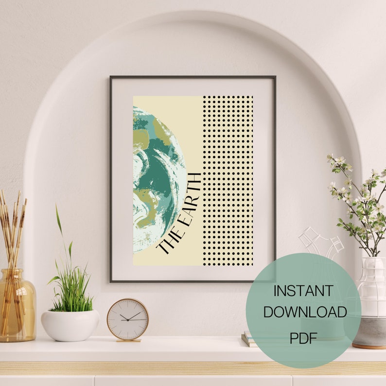 Retro Vintage Earth Poster - Etsy