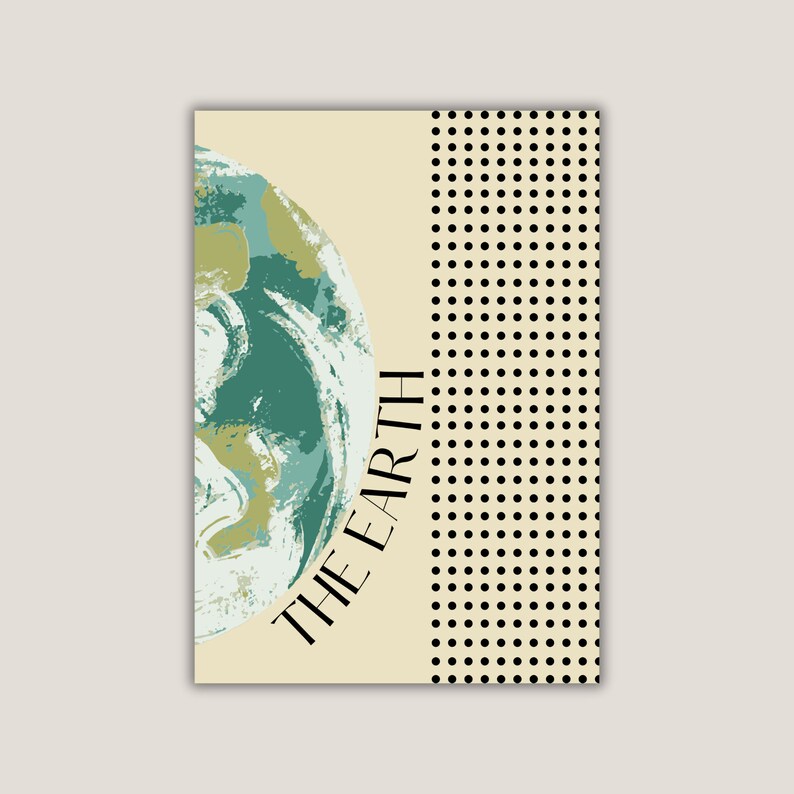 Retro Vintage Earth Poster - Etsy