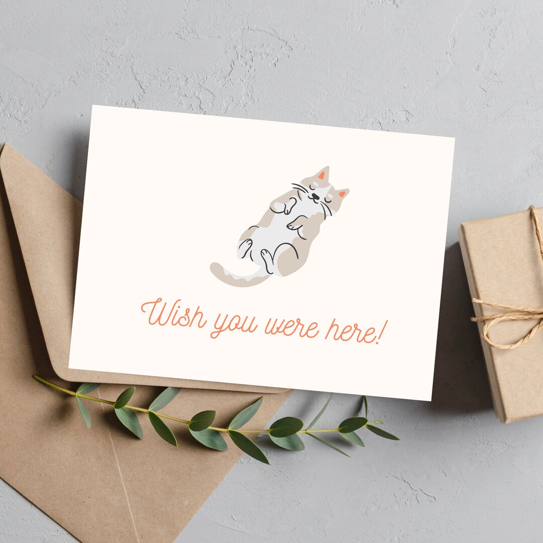 Wish You Were Here Card | Printable - Etsy