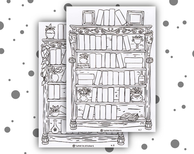 Witchy Reading Bookshelf Tracker Decorative & Functional Planning ...