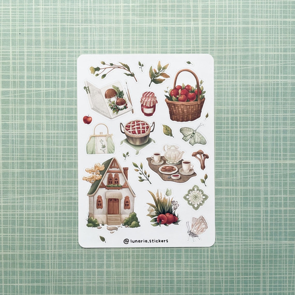 Cottagecore Stickers Sheet Journaling Planner Bullet - Etsy