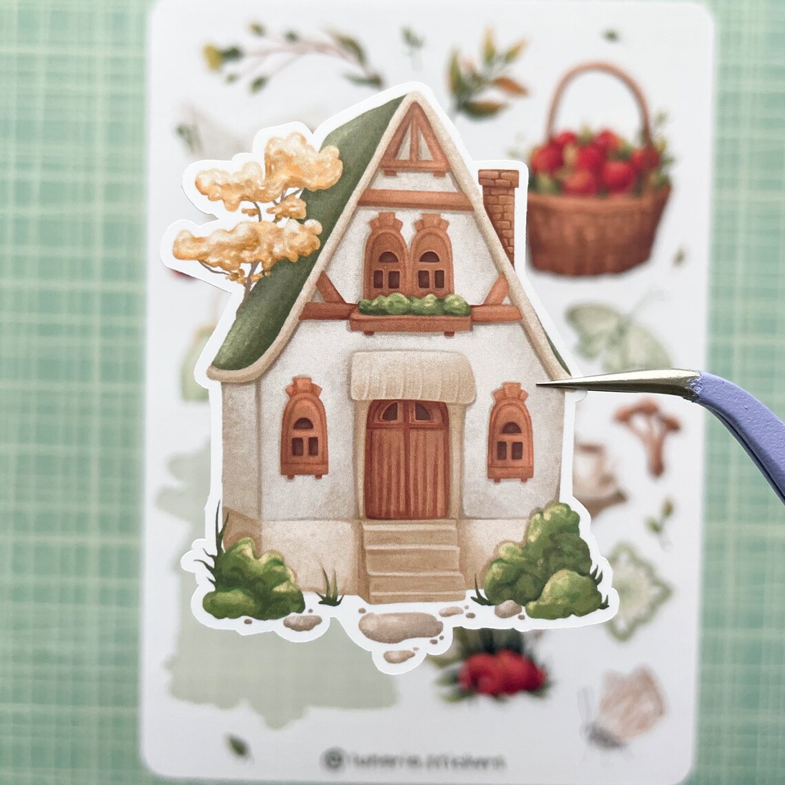 Cottagecore Stickers Sheet Journaling Planner Bullet - Etsy