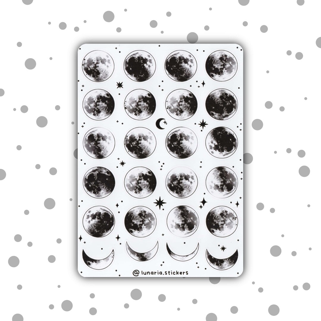 Moons Stickers Sheet | Planner | Bullet Journal Stickers | Journal ...