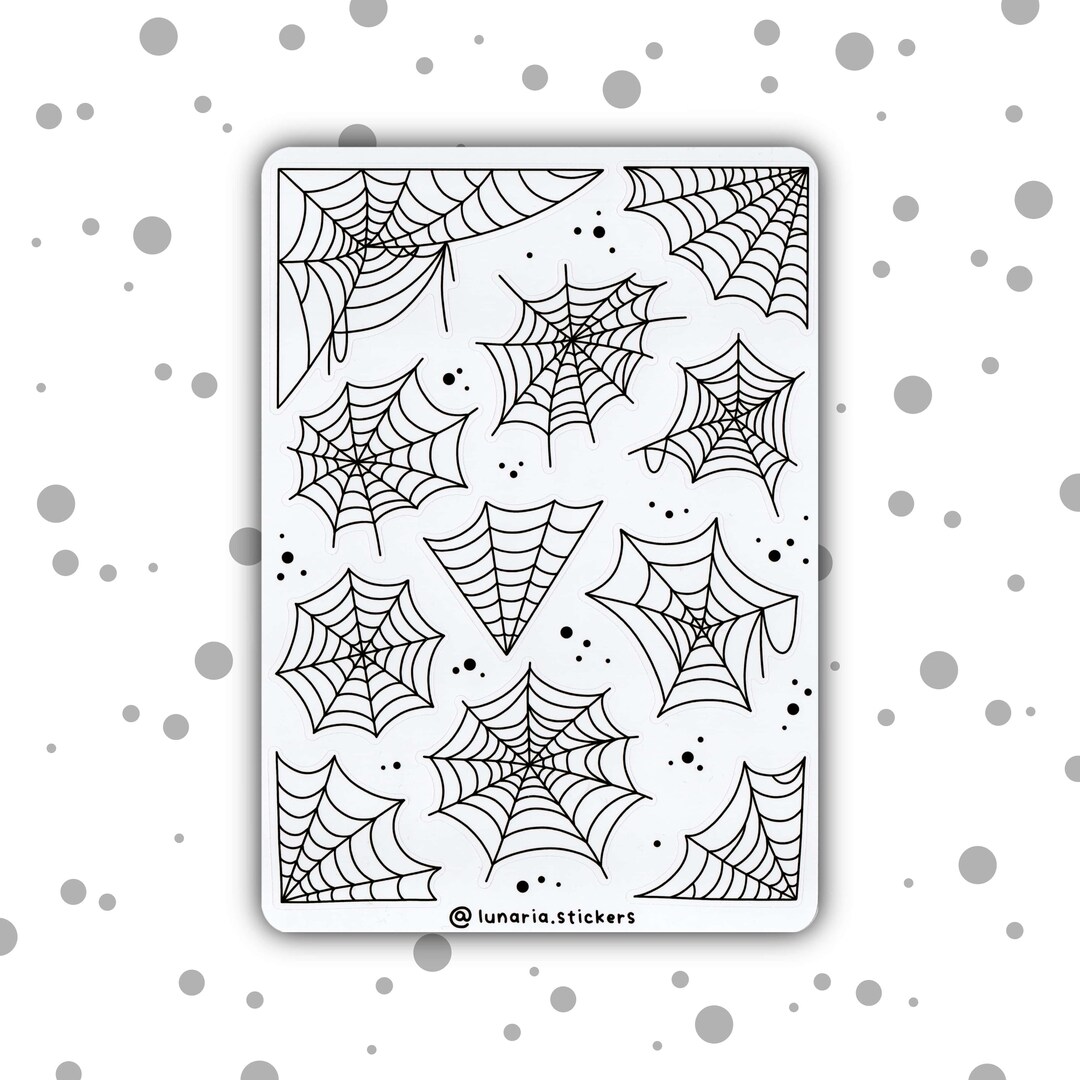 Spider Web Stickers Sheet | Spooky | Planner | Bullet Journal Stickers ...