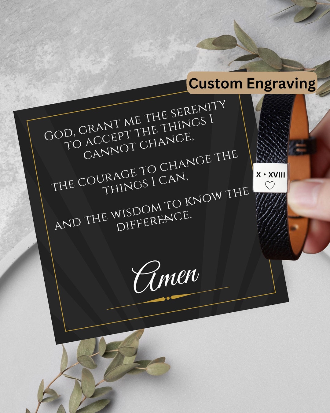 Serenity Prayer Gift | Sober Gifts | Sobriety Gift for Men | Your ...