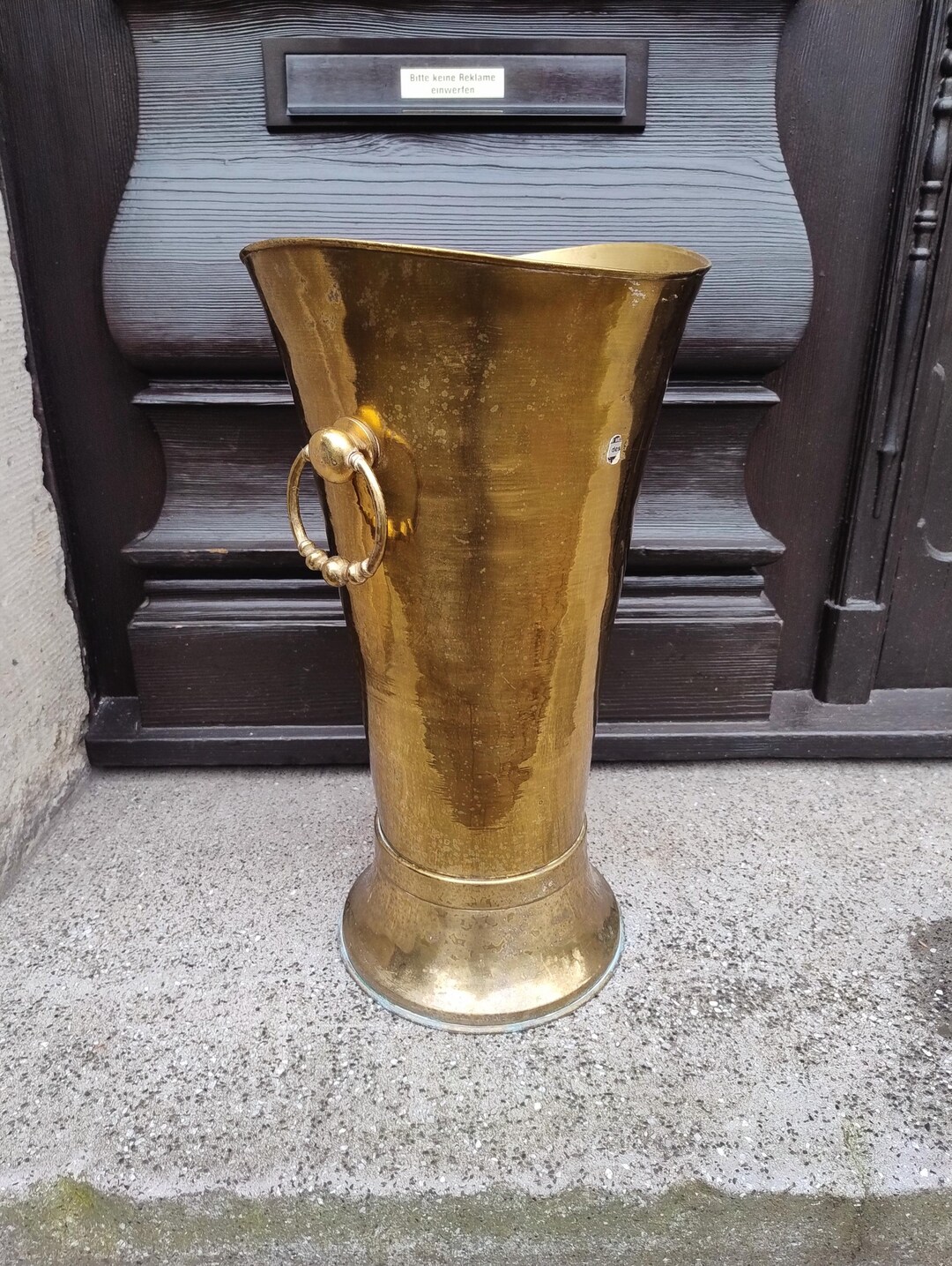 Vintage Brass Umbrella Stand/ Antique Umbrella Holder/ Retro Brass ...