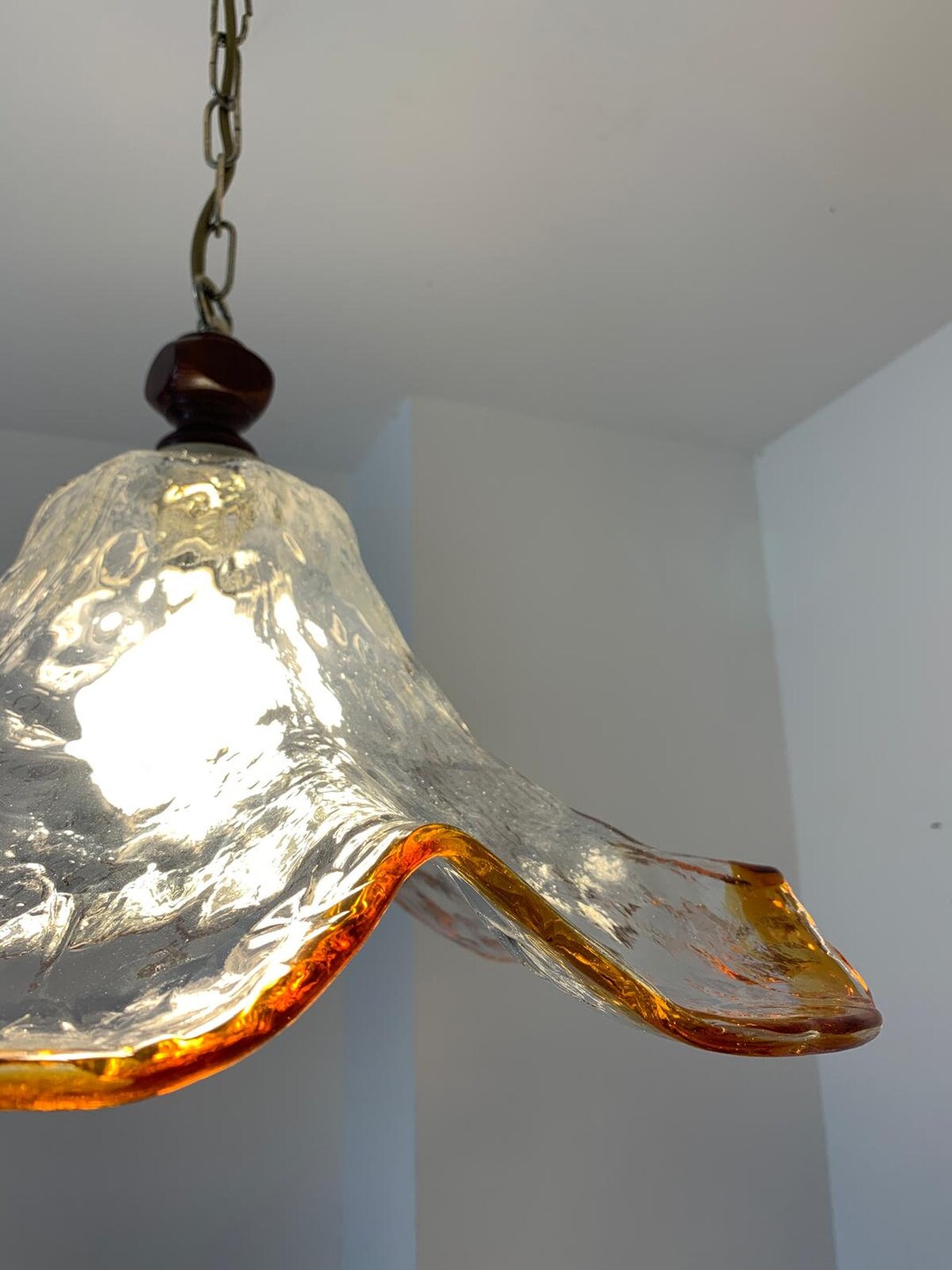 Huge Verti Murano Glass Pendant / Murano Chandelier/ Mid Century Glass ...