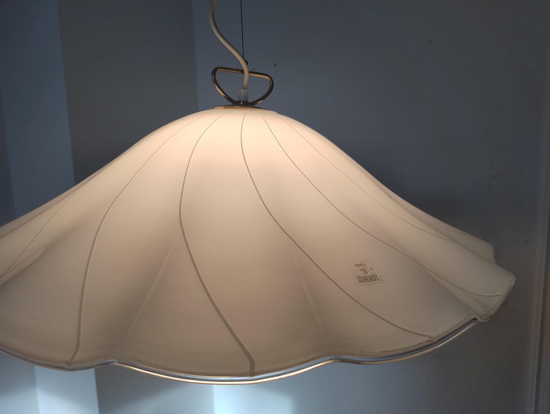 Huge Verti Murano Glass Pendant / Murano Chandelier/ Mid Century Modern ...