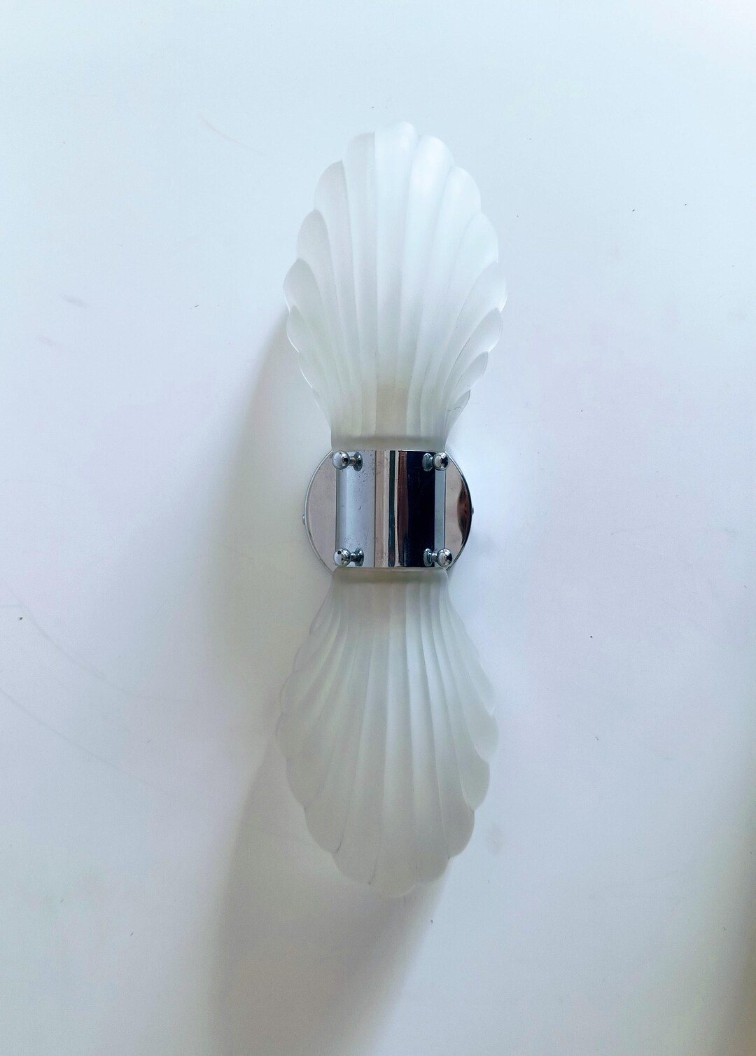 Mid Century Modern/ Shell Shaped Wall or Ceiling Lamp/ Vintage Ice ...