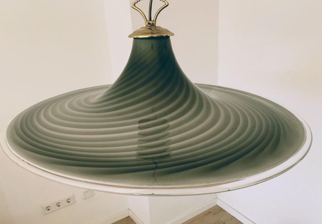 Huge Verti Murano Glass Pendant / Murano Chandelier/ Mid Century Modern ...