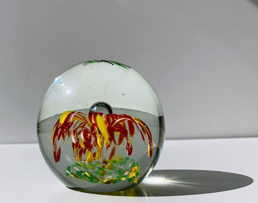 Murano Paperweight/ Mid Century Modern Art Glass Paperweight/ Vintage ...