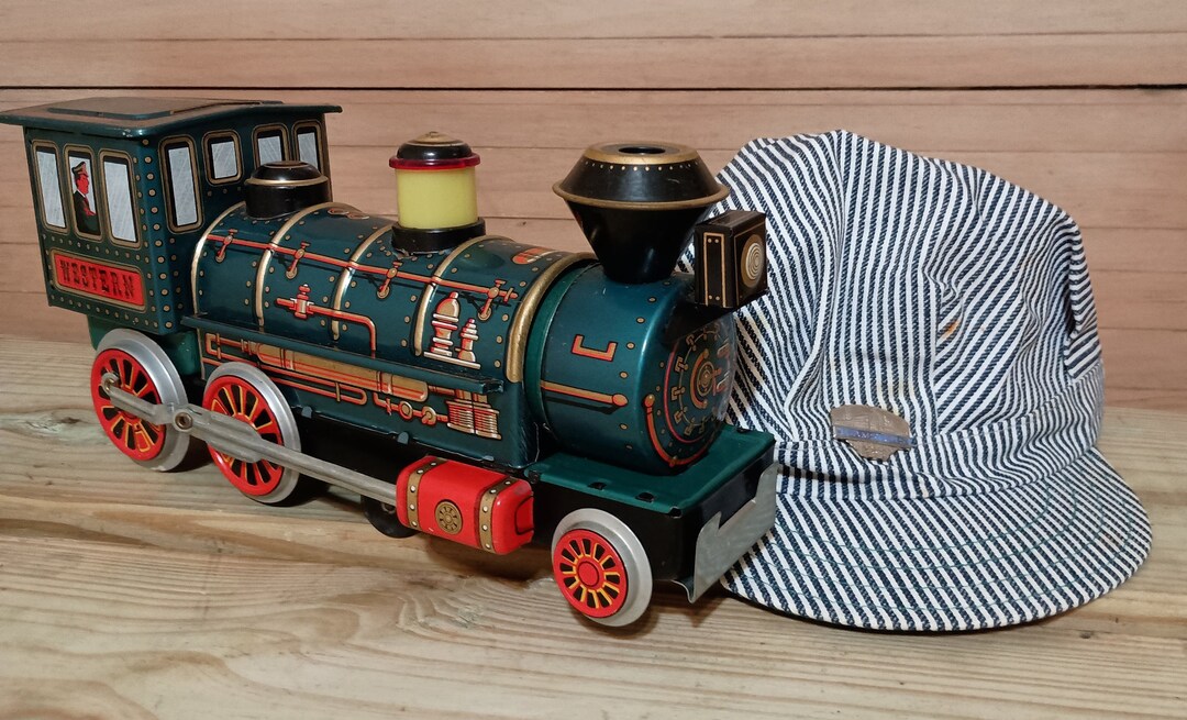 Vintage Western Tin Lithograph Toy Train 1950 Japan Battery Operated - Etsy