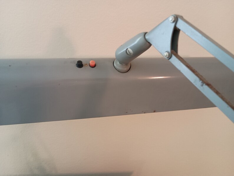 Luxo Industrial Articulating Desk Task Lamp MCM Heavy Base 26in Hood ...