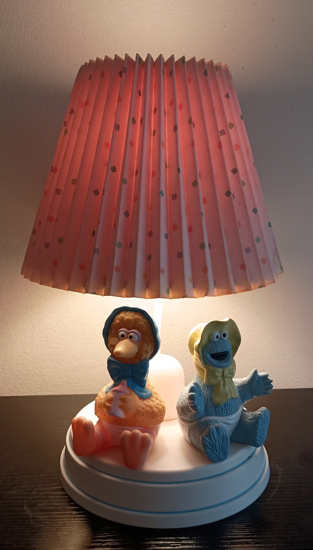 Sesame Street Lamp With Baby Cookie Monster and Big Bird. 1988 Jim ...