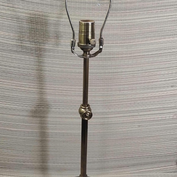 Mcm Solid Brass Lamp - Etsy