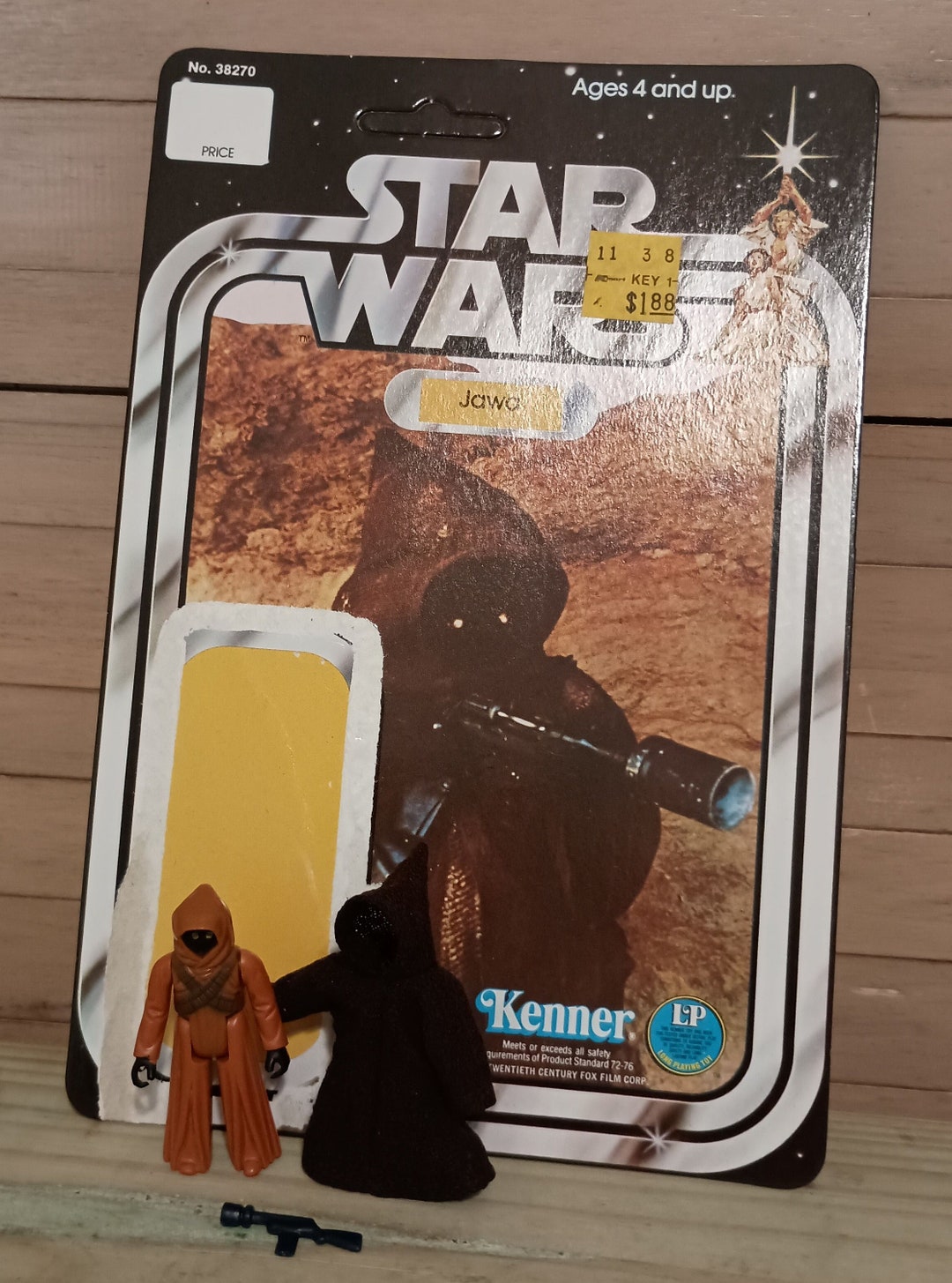Star Wars Jawa Action Figure 1977 Original Card Back Unpunched Complete ...