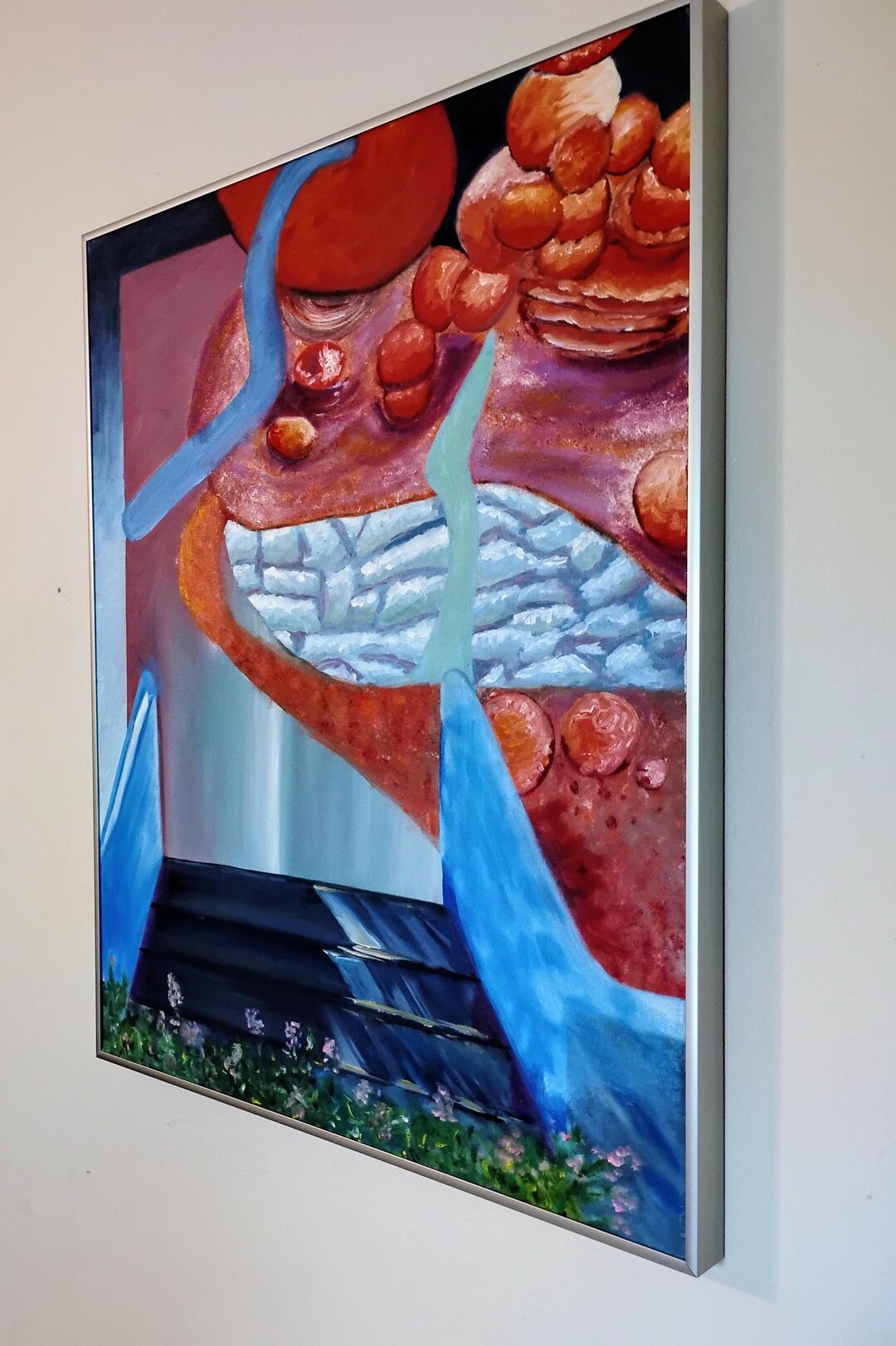 Original Acrylic Painting Surreal Landscape Abstract 31x25x2 Inches ...