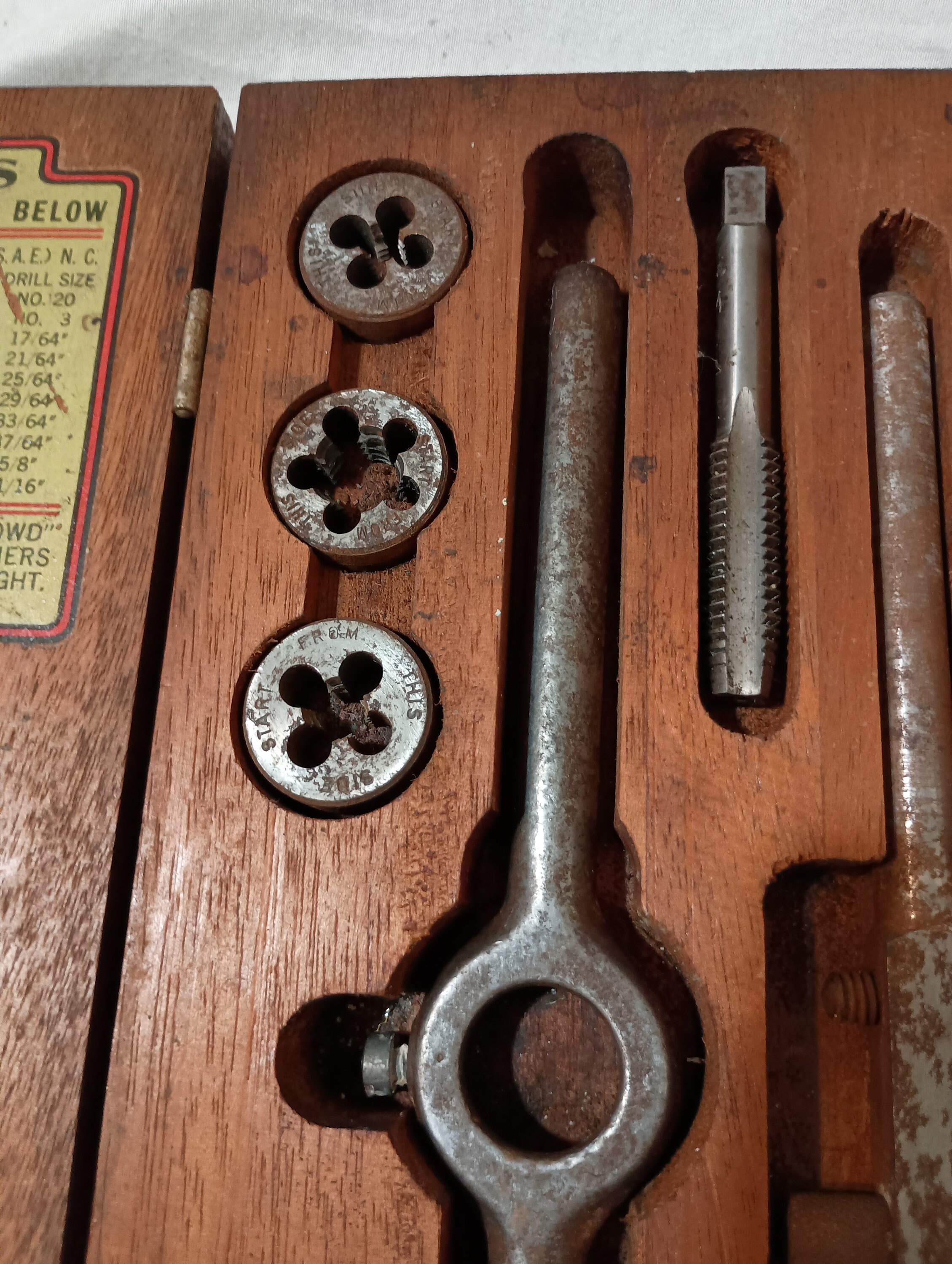 Vintage Tap and Die Set Ace Henry Hanson Wooden Box 14in - Etsy